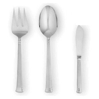 Lenox Eternal Frosted 3 Piece Serving Flatware Set - Traditional ...