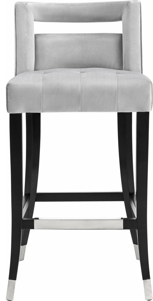 Hart Velvet Stool, Counter Stool - Contemporary - Bar Stools And ...