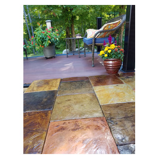 DIY beautiful concrete deck tile accent deck - Deck - Charlotte - by ...