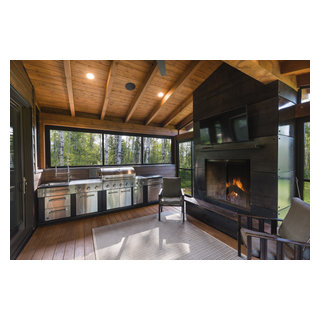 Riverview Pines Mountain Modern - Rustic - Deck - Edmonton - by ...