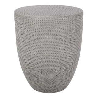 Alcona Outdoor Lightweight Concrete Side Table, Concrete Finish ...