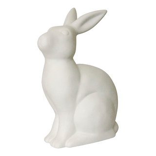 Simple Designs Porcelain Bunny Rabbit Shaped Animal Light Table Lamp ...