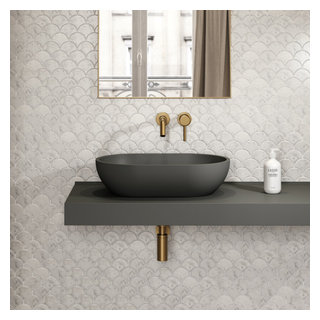 Picasso Pebble Grey Countertop Stone Basin 580mm - Bathroom - Other ...