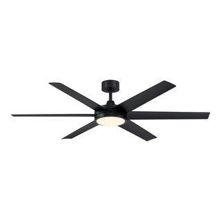 Fanimation Brawn, 64" Ceiling Fan FPD6605BL, Black - Transitional ...