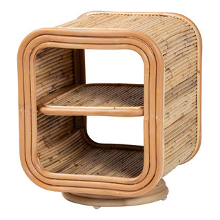 Maja Bohemian Natural Rattan Nightstand - Tropical - Nightstands And ...