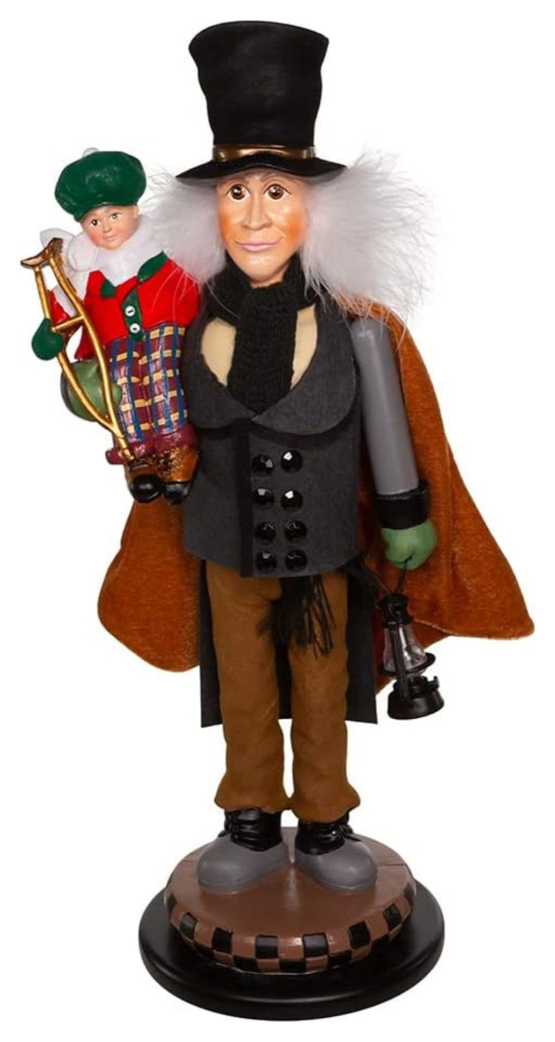 Kurt Adler Bob Cratchit and Tiny Tim Nutcracker Christmas Decoration ...