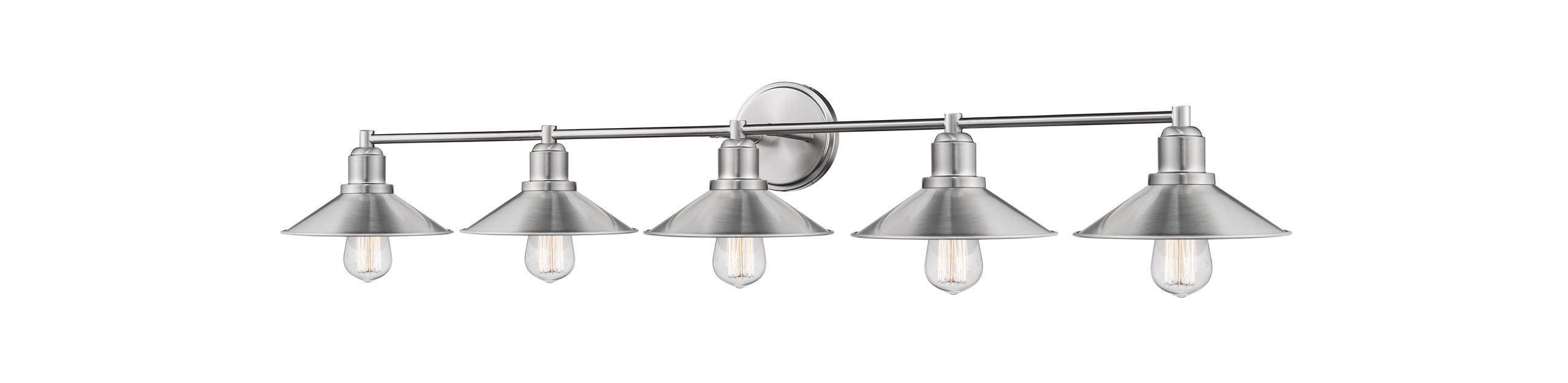 Casa 5-Light Bathroom Vanity Light In Brushed Nickel, 46.000 ...