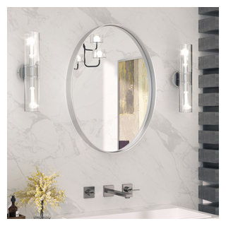 Oval Vanity Mirror for Bathroom, Metal Framed Wall Mirror, 22"x30 ...