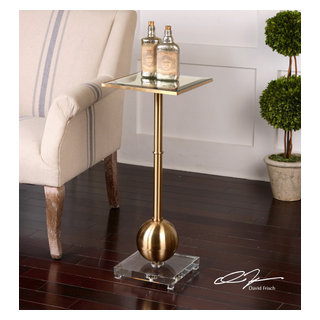 Laton Mirrored Accent Table By Designer David Frisch - Side Tables And ...