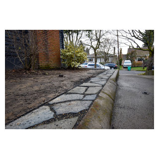 Basalt Wall, Flagstone Walkway and Steps - Landscape - Portland - by ...