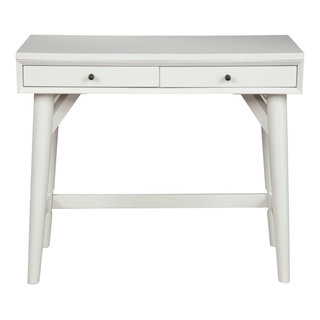 Flynn Mini Desk, White - Midcentury - Desks And Hutches - by Kolibri ...