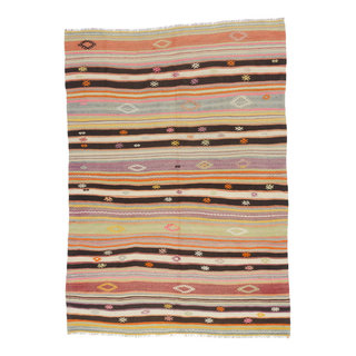 Vintage Manisa Kilim Rug, 5'7" x 7'11" - Southwestern - Area Rugs - by ...