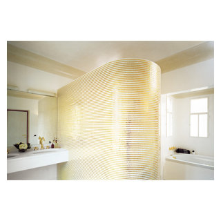Ora White Glass Mosaics - Contemporary - Bathroom - Surrey - by ...