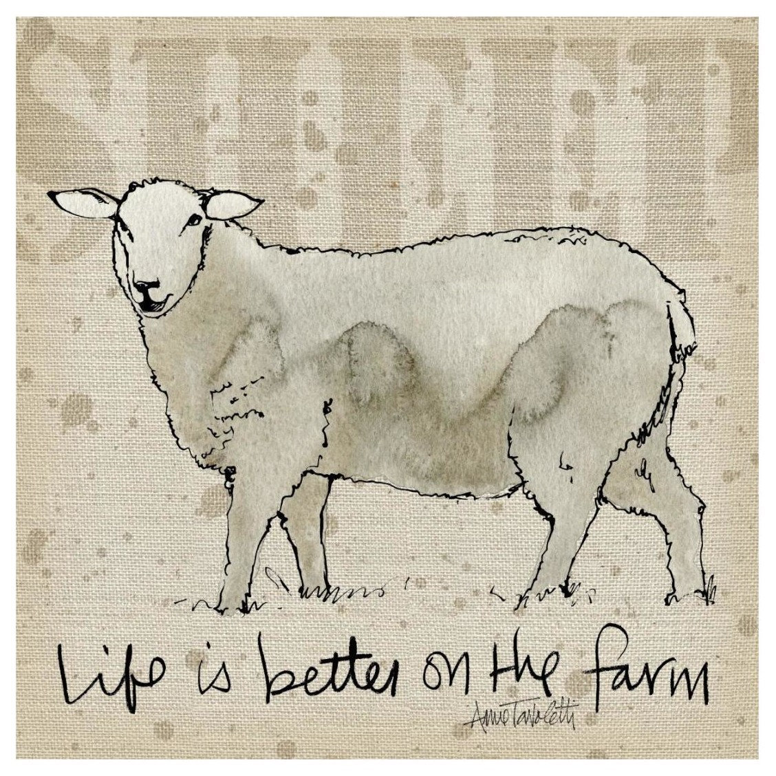 "Farm Life IV" Digital Paper Print by Anne Tavoletti, 20"x20", 18"x18 ...