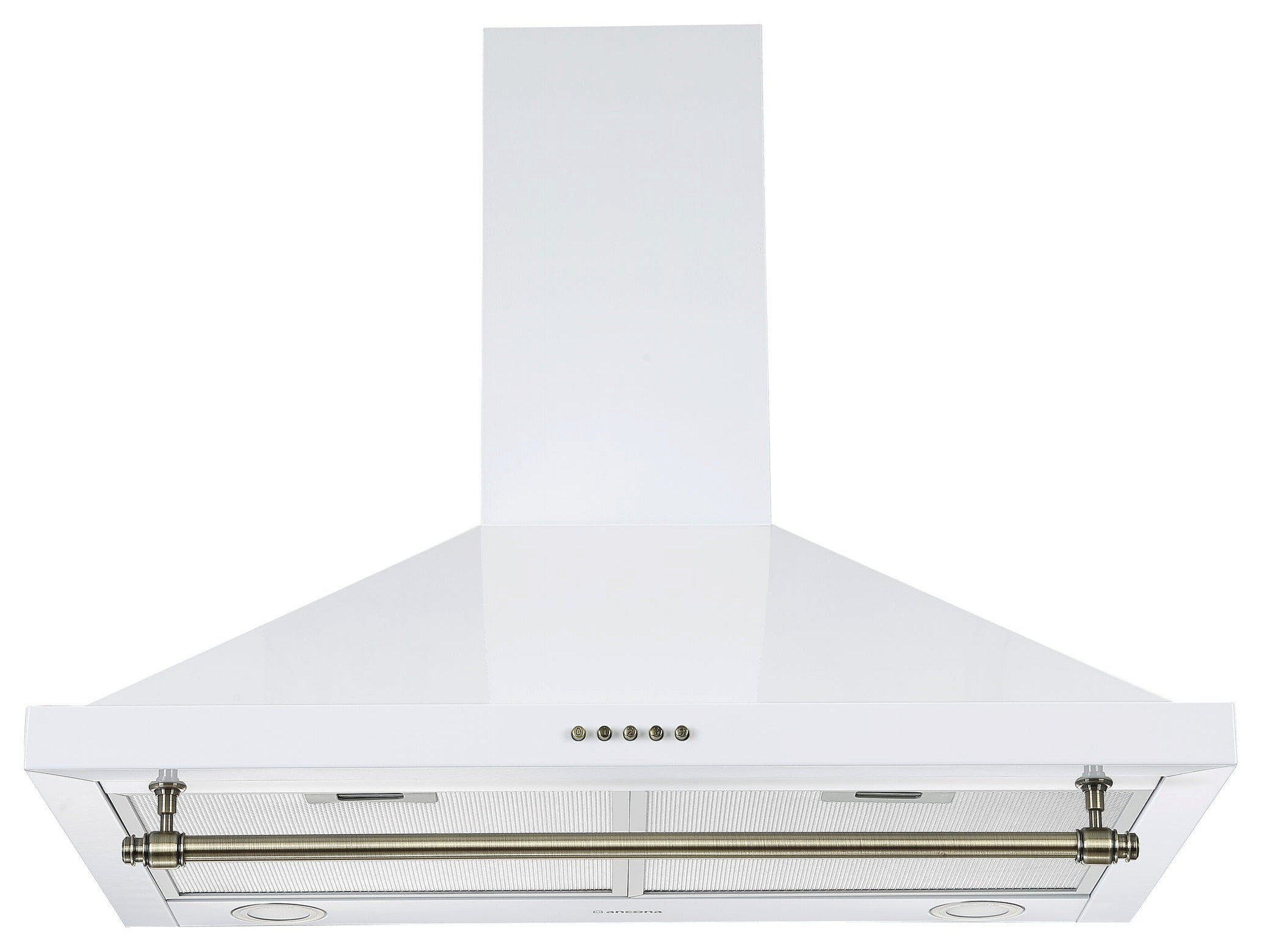 Ancona Vintage Style 30" Convertible Wall Pyramid Range Hood, White ...