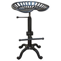 Farmhouse Tractor Stool, Black - Industrial - Bar Stools And Counter ...