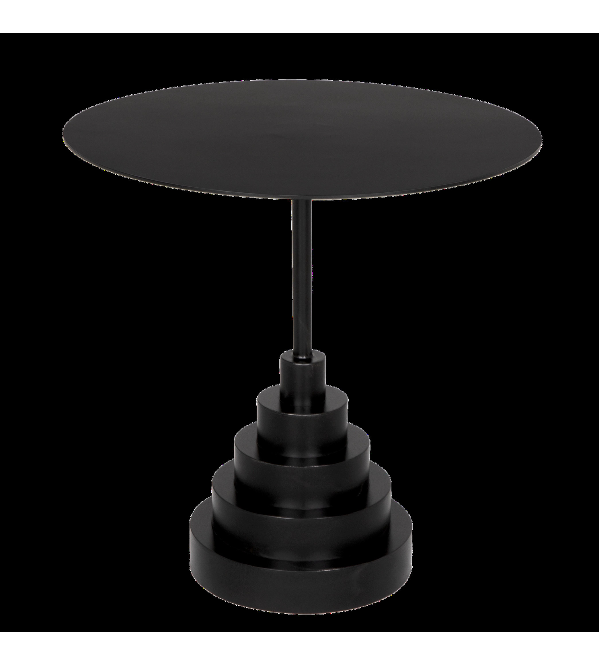 Nova Round Matte Black Side Table, 23.5W x 23.5D x 23.5H - Transitional ...