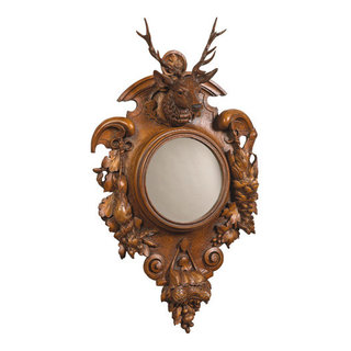 Stag Game Mirror - Rustic - Wall Mirrors - by Lodgeandcabins | Houzz
