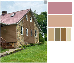 siding to match a maroon metal roof