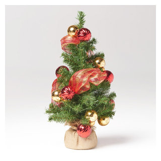 GDF Studio 2-foot Christmas Tree Noble Fir Clear LED Pre-Decorated ...