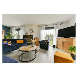 Un espace de vie entre héritage et modernité - Transitional - Living ...