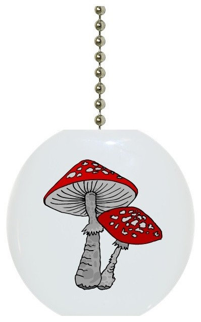 Red Mushrooms Ceiling Fan Pull - Farmhouse - Ceiling Fan Accessories ...