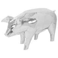 Babe Pig Side Table, Stainless Steel - Farmhouse - Side Tables And End ...