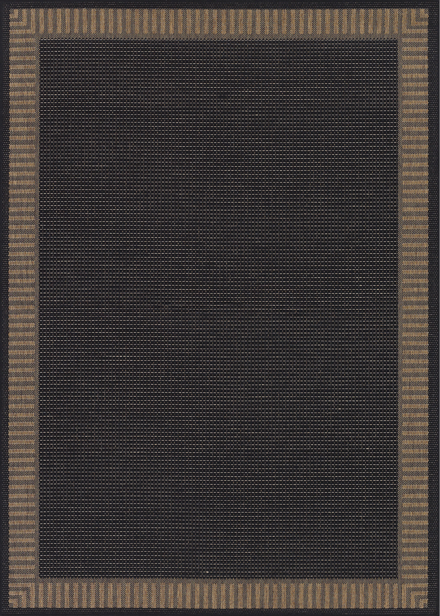 Couristan Recife Wicker Stitch Black-Cocoa Rug 5'3" x 7'6 ...