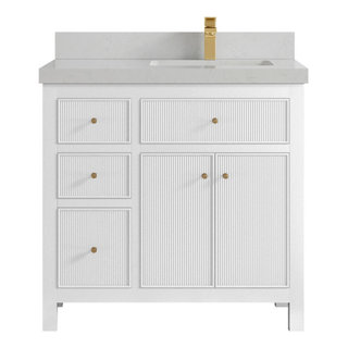 Willow Collection Sonoma 36 Right Offset Bath Vanity, 36" Right Offset - Transitional - Bathroom ...