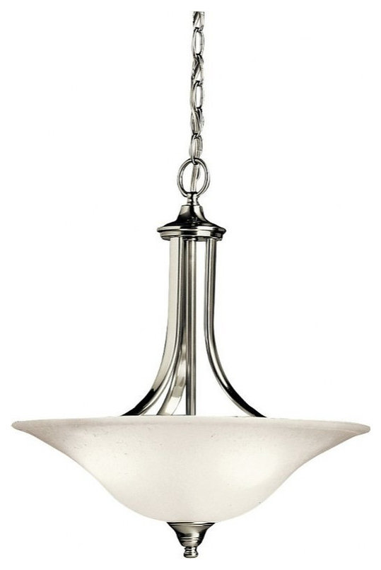 3 Light Contemporary Decorative Inverted Pendant Light Fixture Etched ...