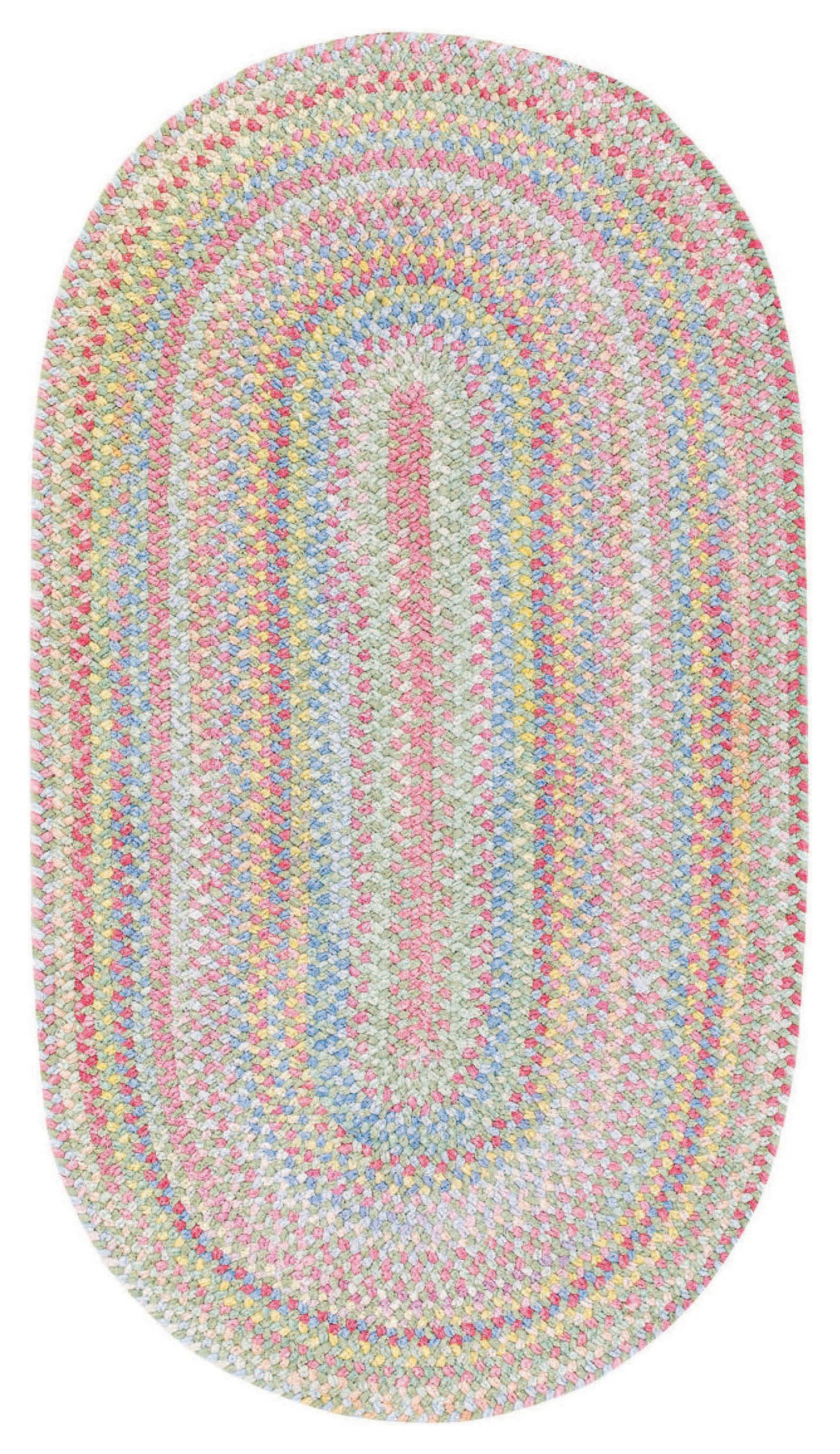 Baby's Breath Braided Oval Rug, Light Green, 3'x5' - Contemporary ...