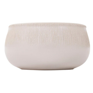 Traditional Round Ceramic Bowl, Neutral Tones - Contemporary ...