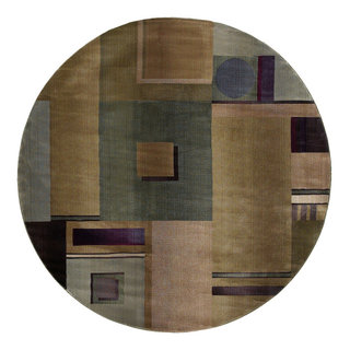 Oriental Weavers Sphinx Generations Contemporary Green Rug, 6' RND ...