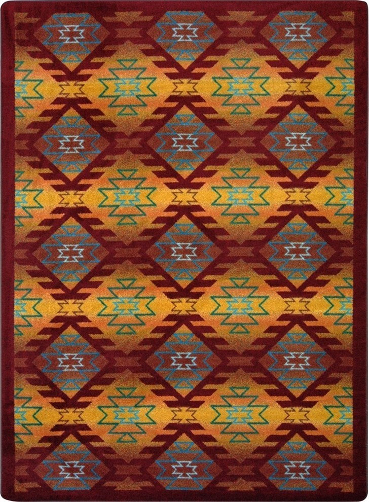 Kaleidoscope, Whimsical Area Rug, Canyon Ridge, 5'4"X7'8", Mesa Sunset ...
