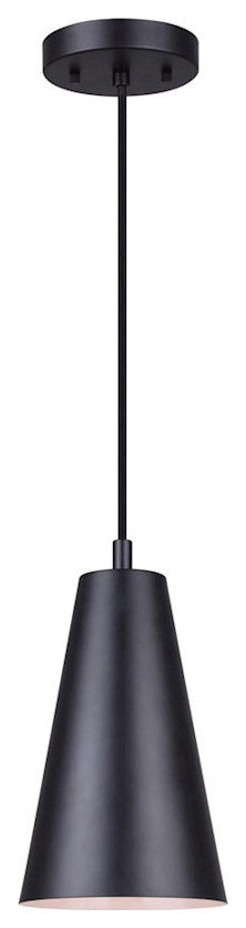 Canarm Orli 1-Light Pendant, Matte Black, IPL1056A01BK - Transitional ...