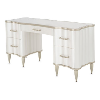 Aico Amini London Place Vanity Desk in Creamy Pearl - Traditional ...