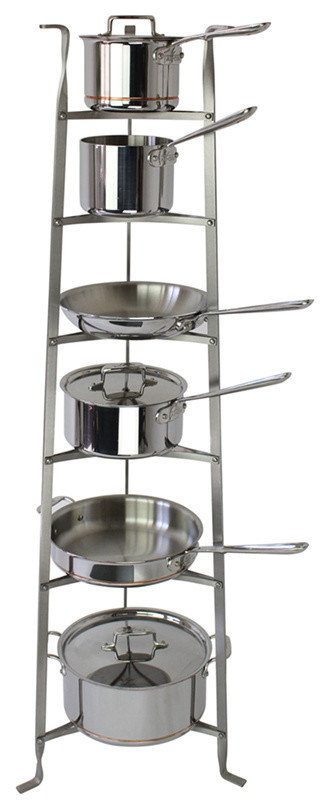 Handcrafted 6-Tier Gourmet Cookware Stand Stainless Steel - Craftsman ...