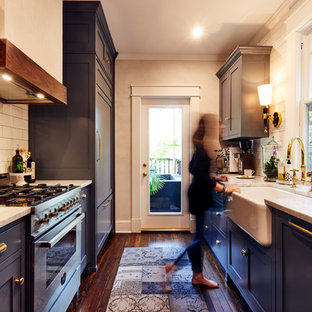 75 Beautiful Galley Kitchen With Blue Cabinets Pictures & Ideas | Houzz