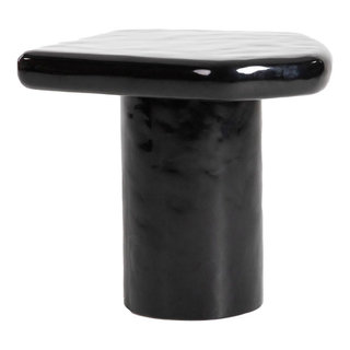 Eternal Concrete Side Table, Black - Transitional - Side Tables And End ...