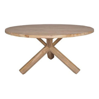 Padma Outdoor Bora-Bora Chat Teak Table - Midcentury - Outdoor Dining Tables - by Beyond Stores ...
