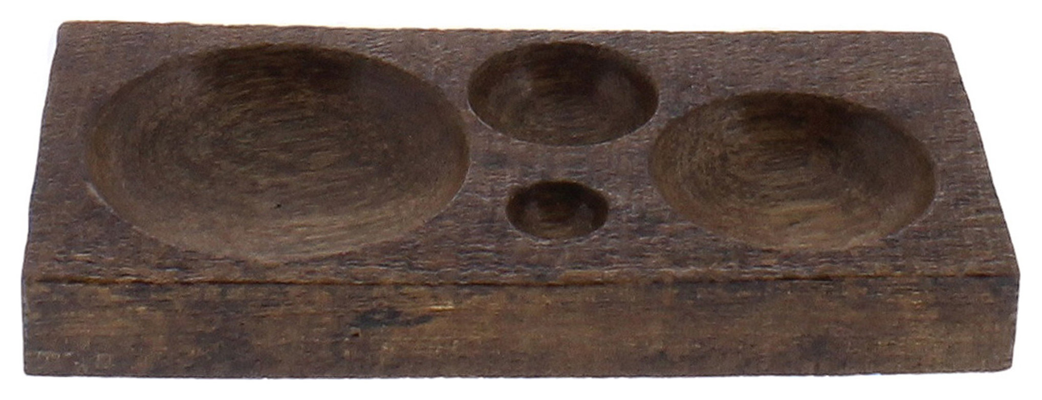 Dark Brown Wooden Indented Decorative Tray - Rustic - Serving Trays ...
