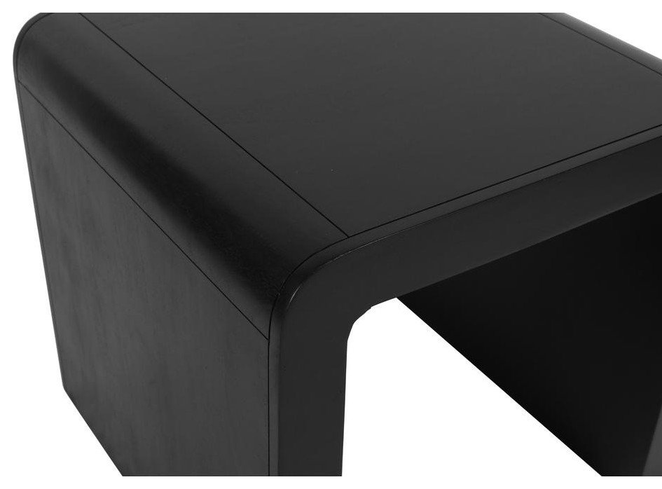 Brooklyn Mid-Century Modern Solid Wood Square Waterfall Curved End ...