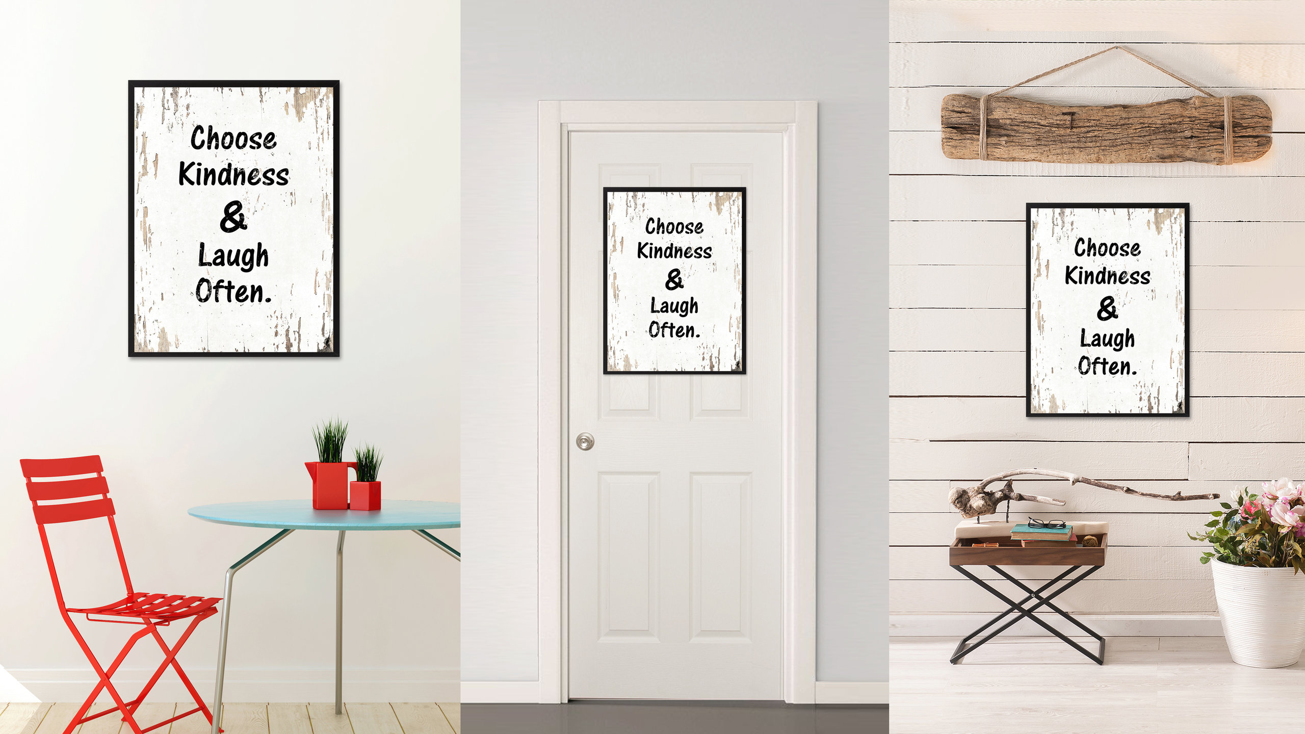 Choose Kindness & Laugh Often Inspirational, Canvas, Picture Frame, 13 ...