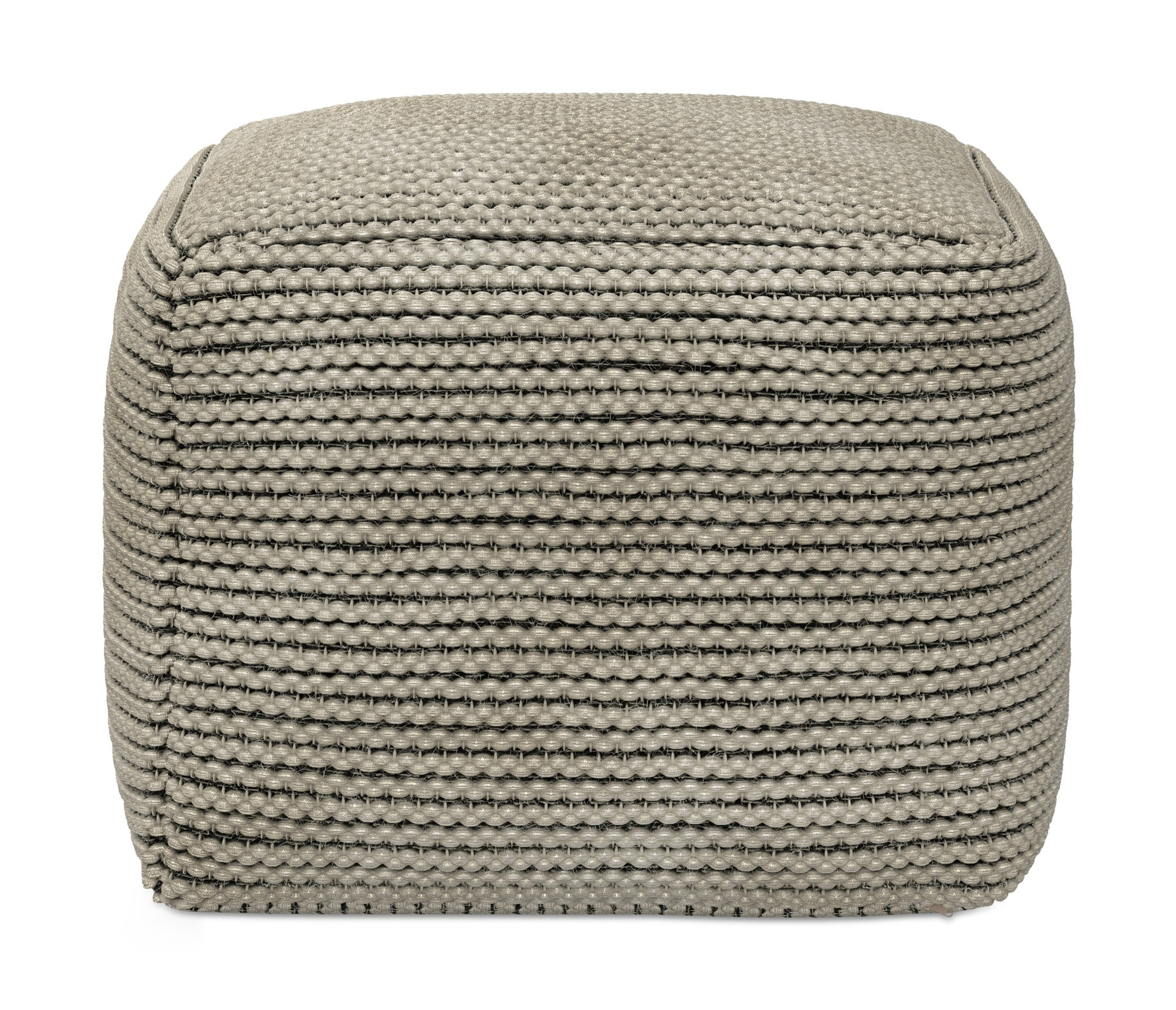 Eastmont Outdoor/Indoor Pouf, Cream Polystyrene Filling - Scandinavian - Floor Pillows And Poufs ...