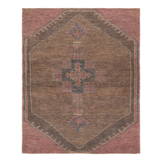Jaipur Living Wells ELA04 Handmade Oriental Red and Brown Area Rug, 8'6 ...