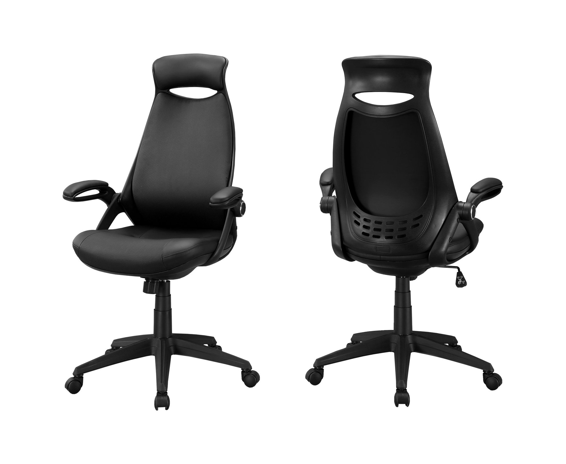 23.75" X 28" X 93.75" Black Foam Metal Nylon Multi Position Office ...