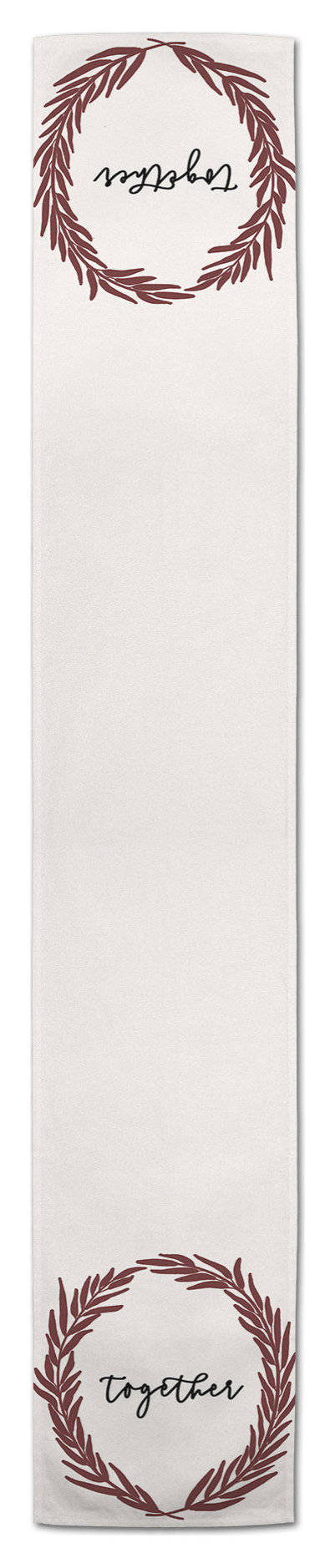 Wreath Together Table Runner, 16x90 - Contemporary - Table Runners - by ...