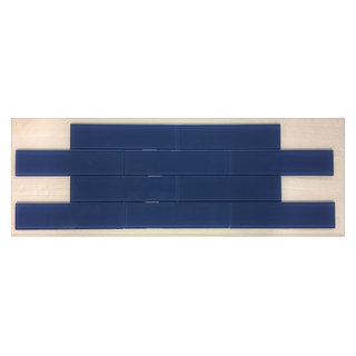 12"x12" Denim Glass Subway Tile - Mediterranean - Mosaic Tile - by ...