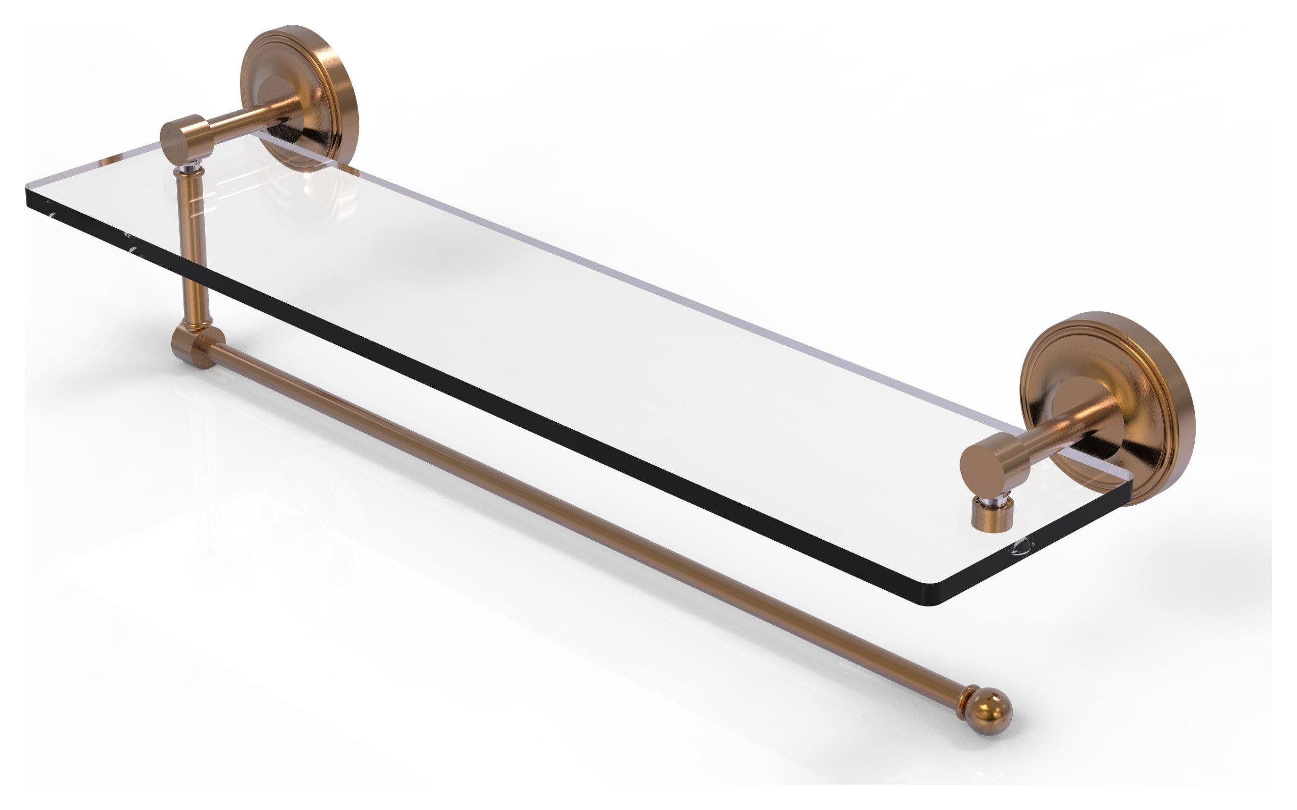 Prestige Regal Collection Paper Towel Holder With 22"Glass Shelf ...