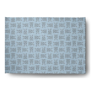2' x 3' Criss Cross Bunnies Easter Chenille Indoor/Outdoor Rug, 5'x7 ...